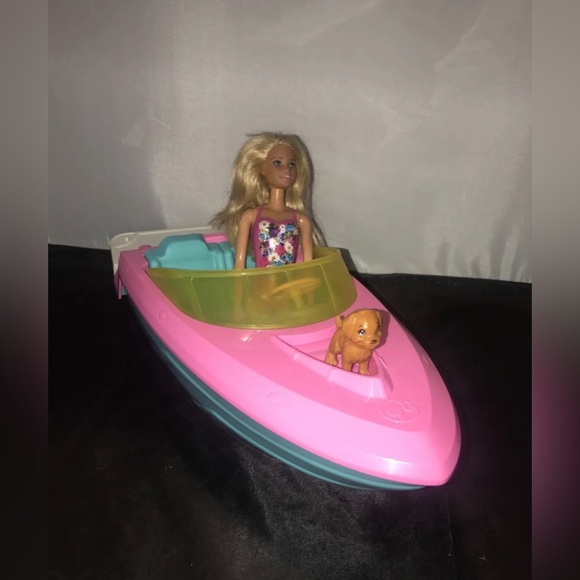Barbie | Toys | Barbie Boat With Puppy And Barbie Floats In Water ...